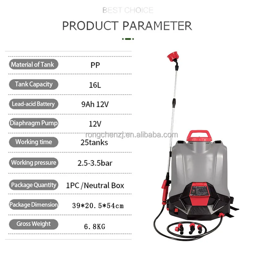 20L High Performance Plastic Lithium Battery Sprayer Portable Electric ...