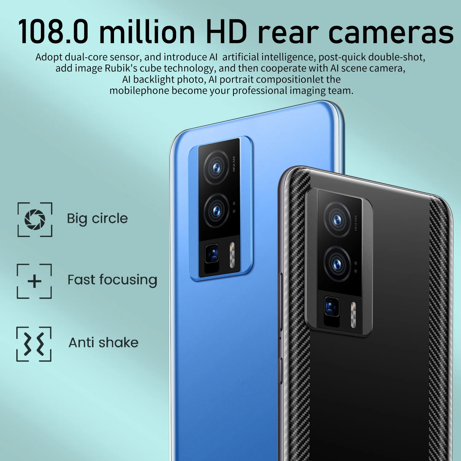 Android Mobile Phone K60pro 5g 72+108mp 6800mah Battery Low-cost Mobile ...