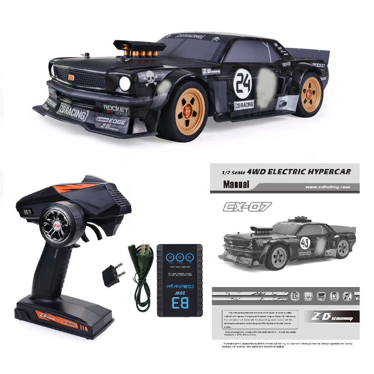 ZD Racing EX-07 Brushless 4x4 RC Car 130km/h Fast & High Speed