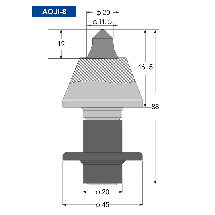 Ht22 Asphalt Milling Picks Cutter Teeth For W2000 Wirtgen W6 Road ...