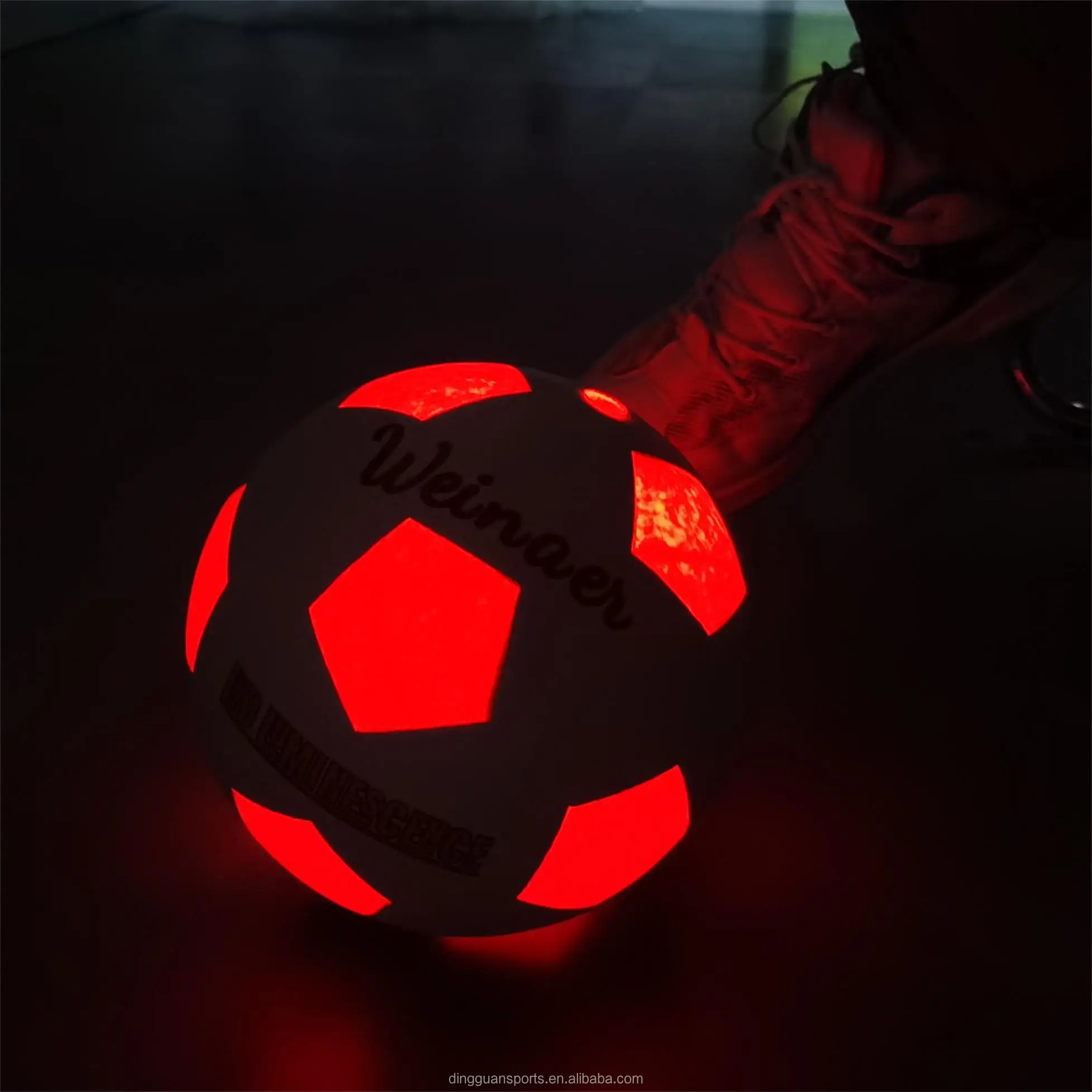 Size 5 Luminous Light Up Glow In The Dark Led Glowing Soccer Ball Usb ...