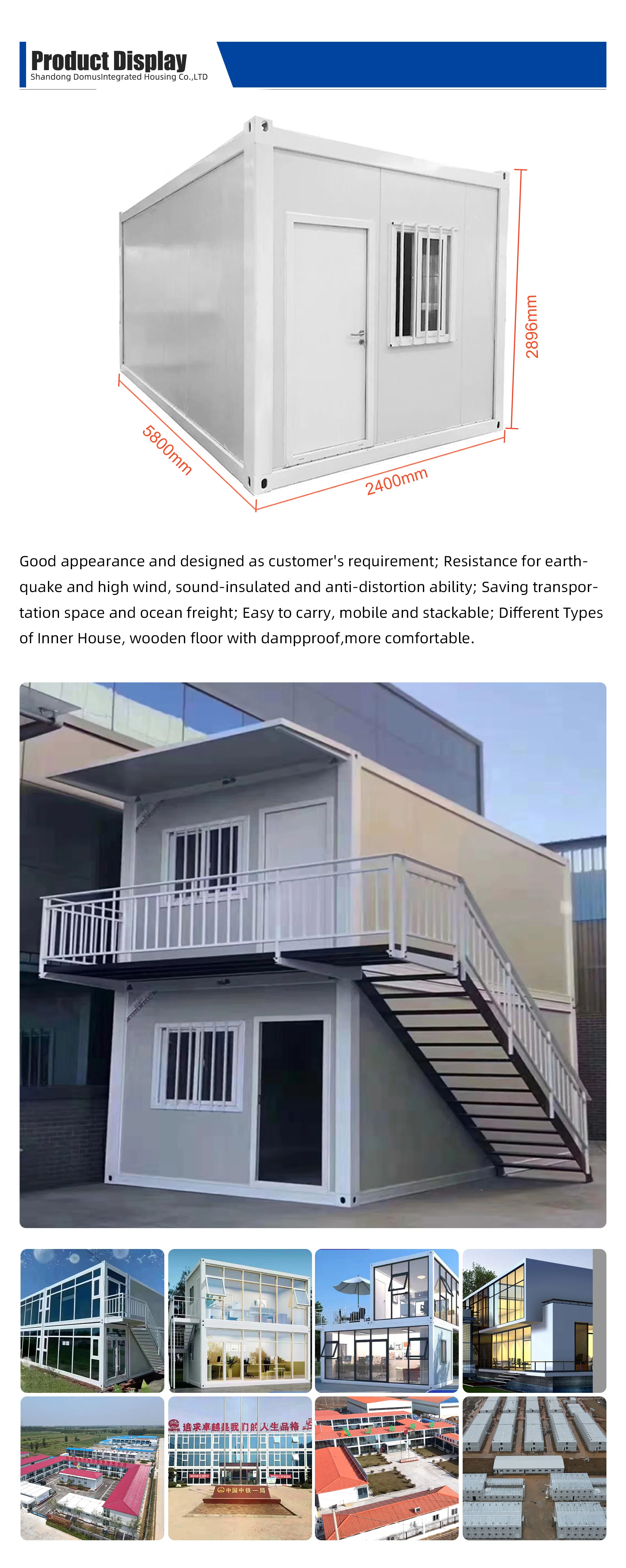 High Quality Wholesale Two Story Container House Flat Pack Container ...