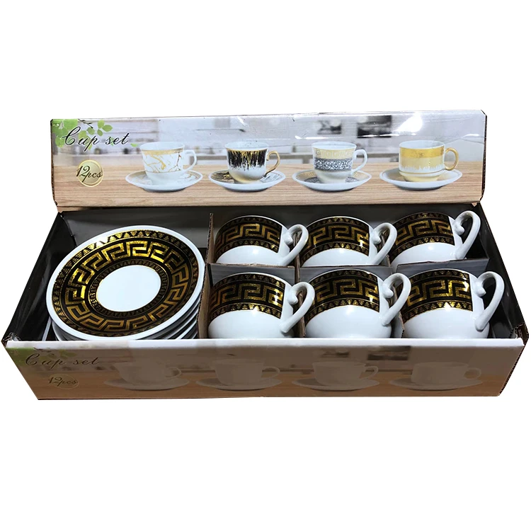 Luxury Arabic Style Porcelain Tea Cup Set 90ml Ceramic Espresso Coffee ...