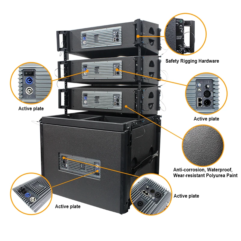 Active Subwoofer 18 Inch Powered 10" Line Array Speaker System