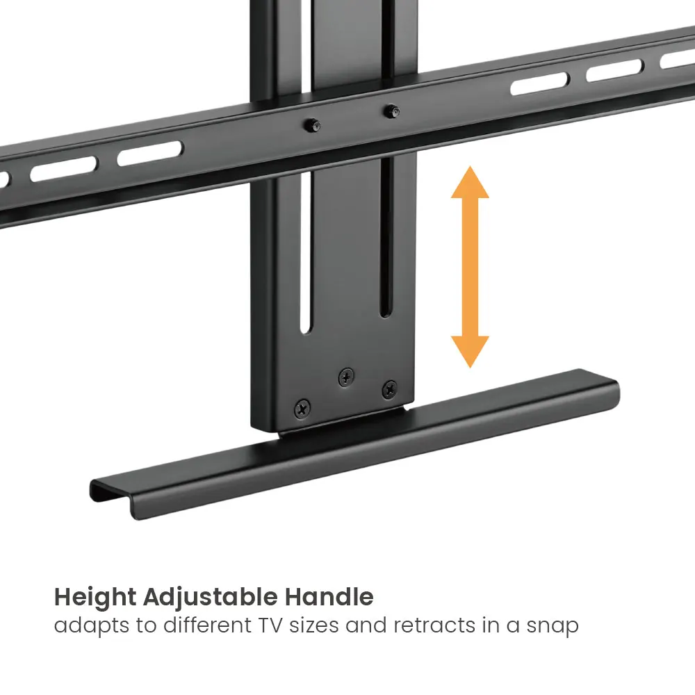 Height Adjustable Large Tv Bracket Fireplace Mantel Pull Down Mantel Tv ...