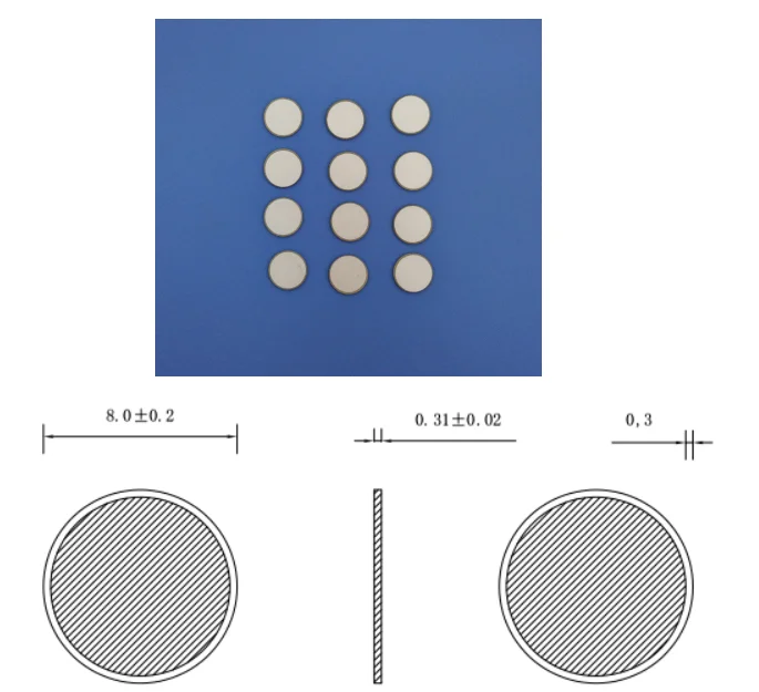 Pzt Ultrasonic Sensor Sheet,Piezoelectric Actuator Sensor Sheet,Sensor ...