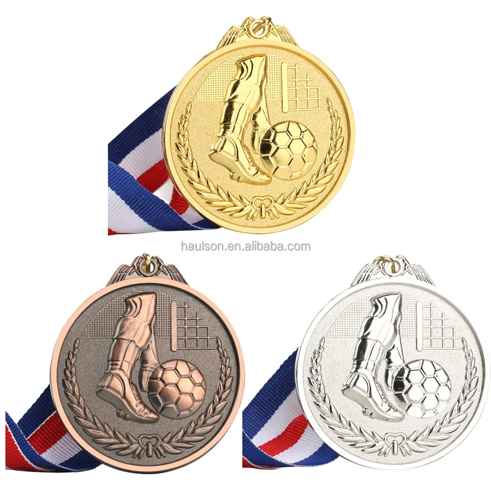 Wholesale Soccer Sports Medals - Zinc Alloy Gold Silver Bronze