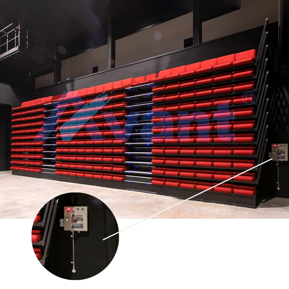 Avant Retractable Gym Bleachers Electric Grandstands Telescopic ...