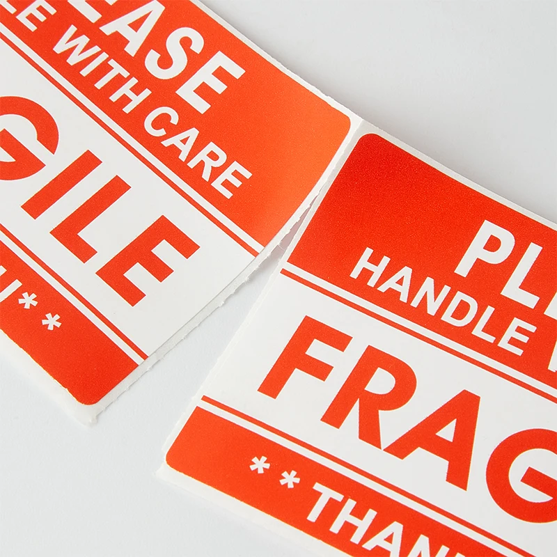 Custom Fragile Warning Label Sticker In Roll Shipping Label Security ...