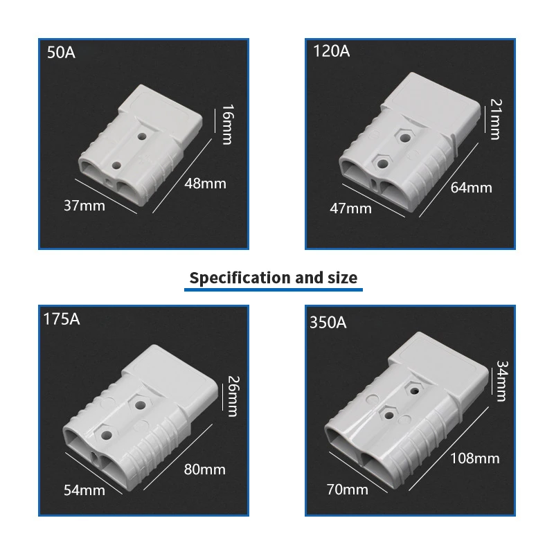 High Current Heavy Duty Power Battery Plug for Forklift