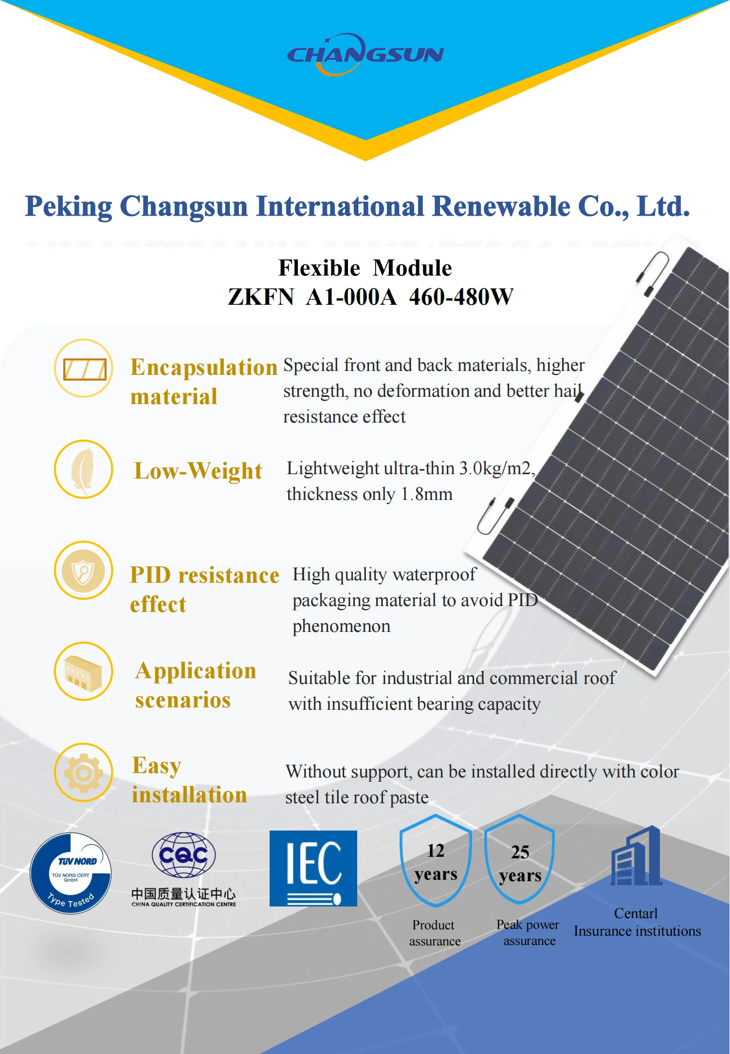 Solar System With Industrial And Commercial Crystalline Silicon Solar ...