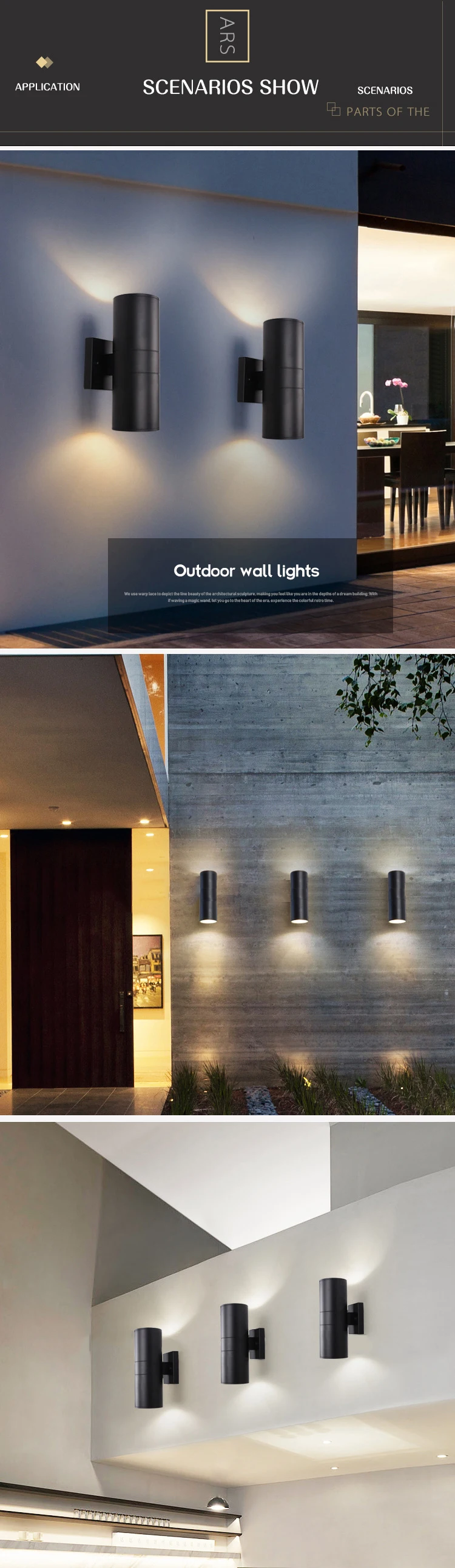 Outdoor Two-Head Luminous Small Spotlights for Home & Garden