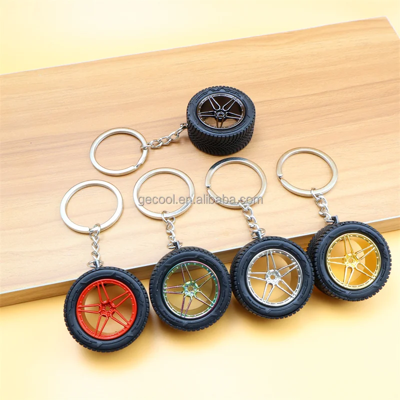 3d Rim Metal Wheel Tire Shaped Personalised Tire Keychain Tyre Key ...