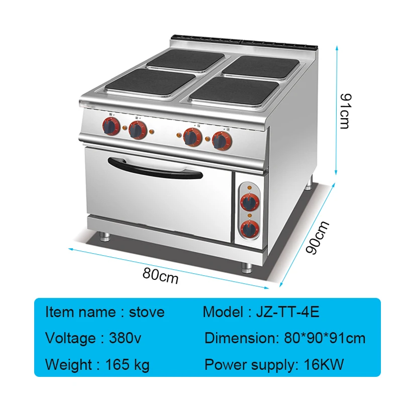 High Productivity Induction Oven - 4 Hot Plate Cooking Stove