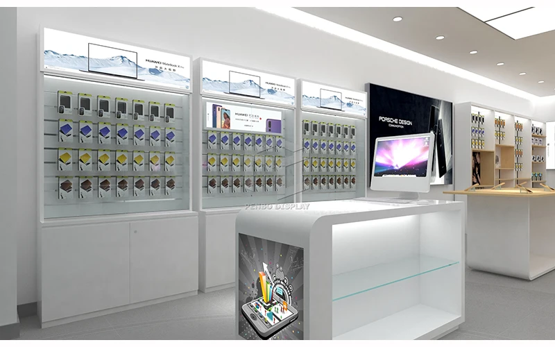 Shopify Mobile Phone Shop Interior Design - Custom Counters