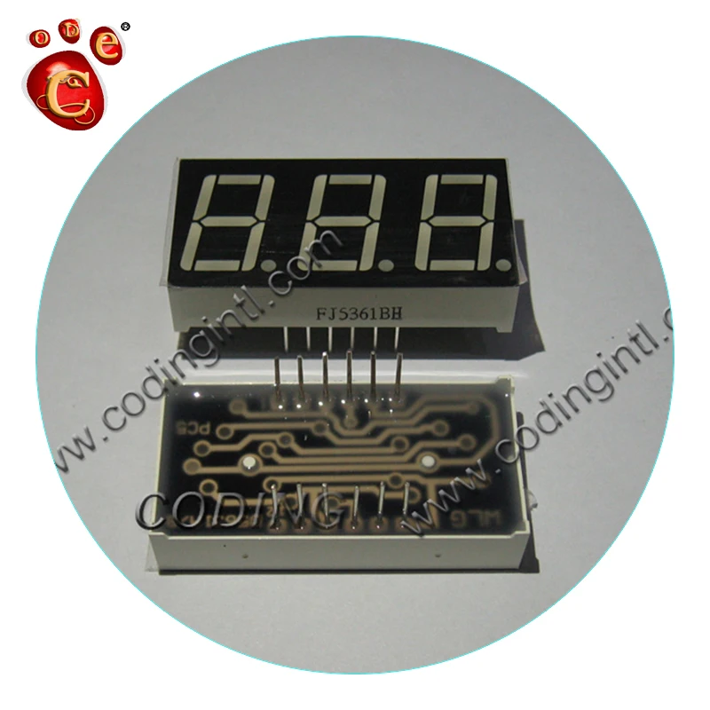 Mankufacturer 3 Digit 7 Segment Fjs-2381bh Led Seven Segment Display 0. ...