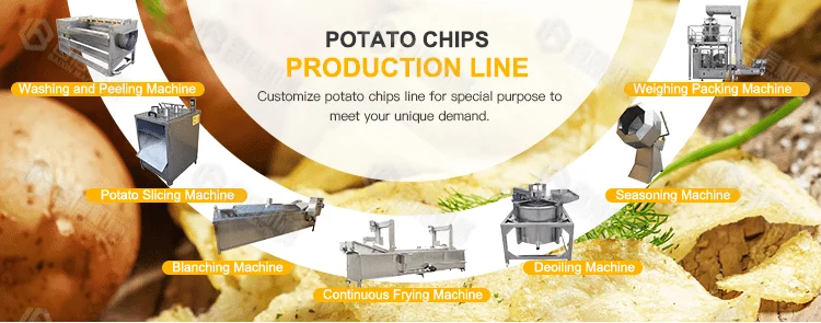 Full Automatic Fried Potato Chips Production Line Potato Chips ...