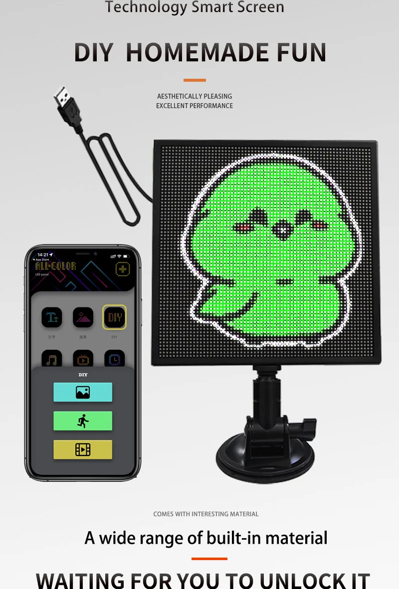 Small Interactive Led Screen Size Car Led Display For Car Rear Window ...