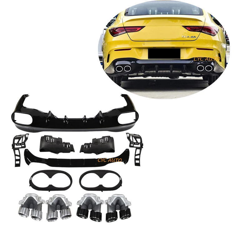 Auto parts W118 facelift rear diffuser for Mercedes Benz W118 modified ...