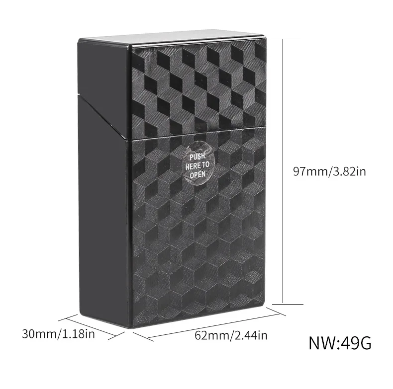 Plastic Cigarette Box 20 Pack Men's Cigarette Box Cover,Portable ...