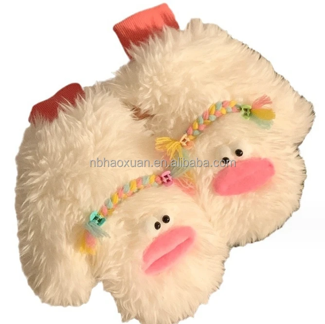 Cute Funny Ugly Cute Plush Mittens Women Winter Warm Gloves - Buy Plush ...