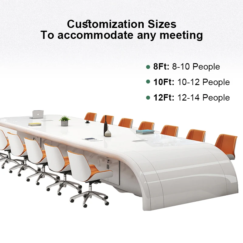 ZITAI Luxury 8 Person Conference Table 9 Person Folding Training Table ...