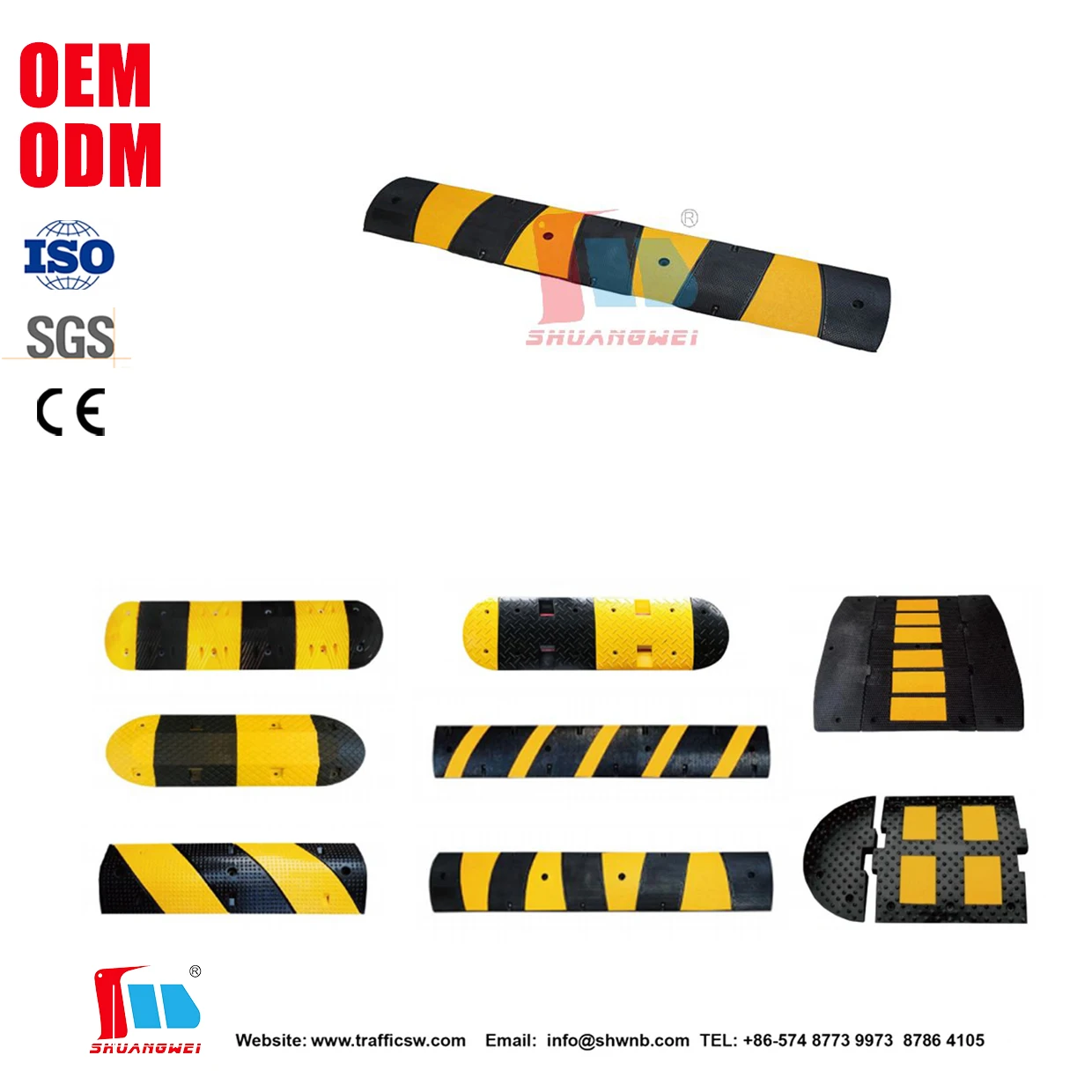 Road Flexible Rehabilitate Reflective Traffic Safety Rubber Road Bump ...