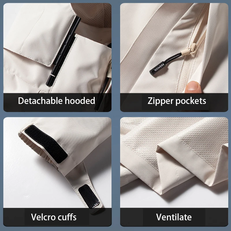 2024 Popular Single Layer Waterproof Windbreak Mens Sport Wear Thin ...