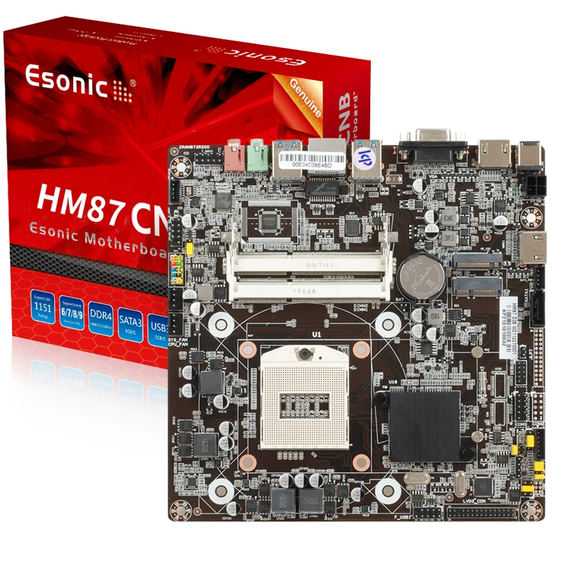 Материнская Плата Esonic Hm86 Hm87 Itx 17x17 Pga947(intel 4-го ...