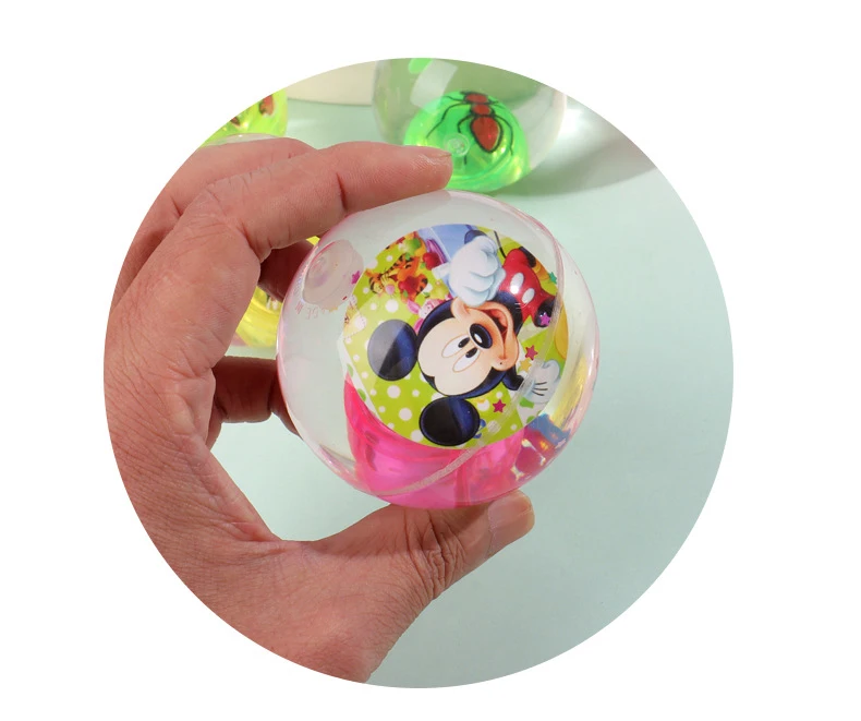 2023 Hot Selling6.5 Elastic Crystal Ball Glow Bouncy Ball Flash ...