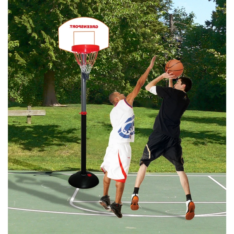 Height Adjustable Basketball Stand With Basketball Hoop And Basketball ...