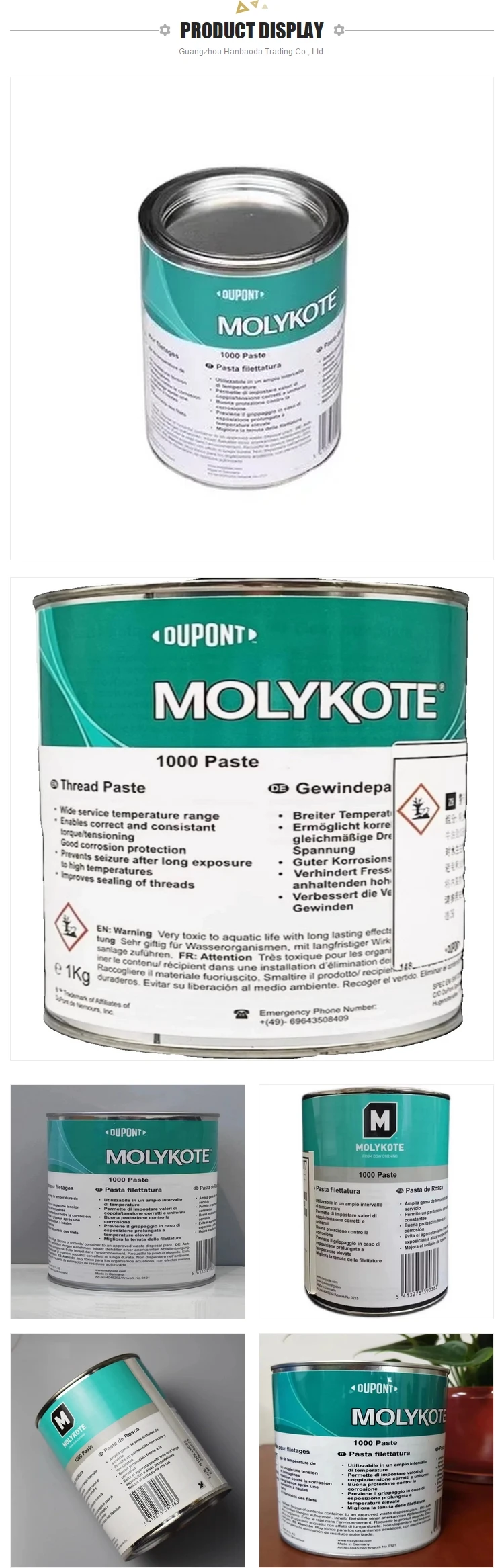 MOLYKOTE 1000 Paste High Temperature Thread Anti-seize Agent High ...