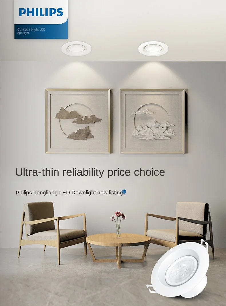 Philips Constant Bright LED Spotlight - 4W5.5W, 24° Beam Angle