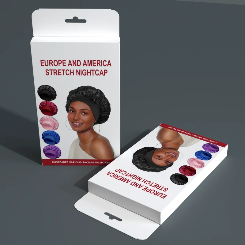 Customizable Box Size Designer Bonnet Packing Box Silky Durag Packing ...