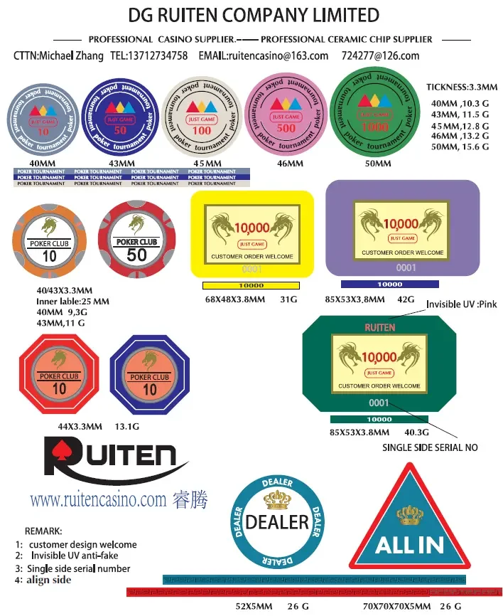 Dg Ruiten Blank Ceramic Chip Custom Ceramic Chip - Buy Poker Chip,10g ...