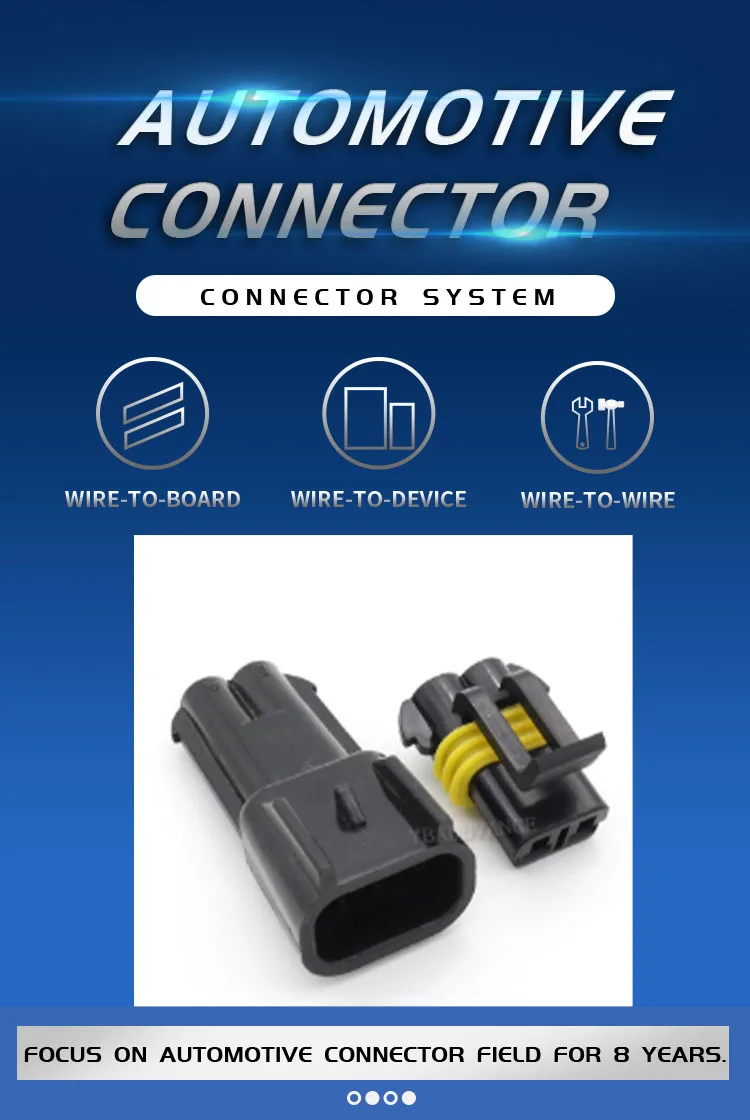 Metri-pack 280 Sealed Male And Female 2 Pin Delphi Pa66 Connector ...