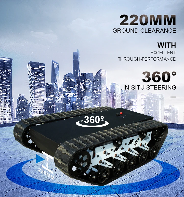 Large Delivery Robot Chassis Kit Payload Tracked Robot Tank Chassis ...