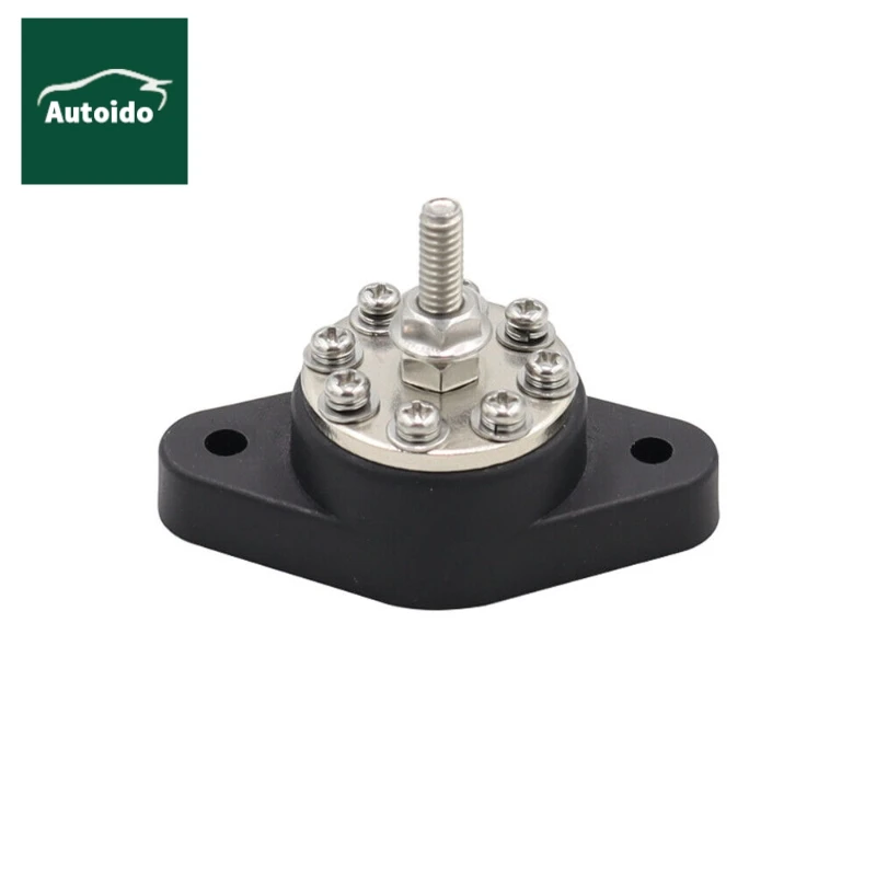 M10 Busbar Power Distribution Terminal, 12V 48V Black Battery Junction ...