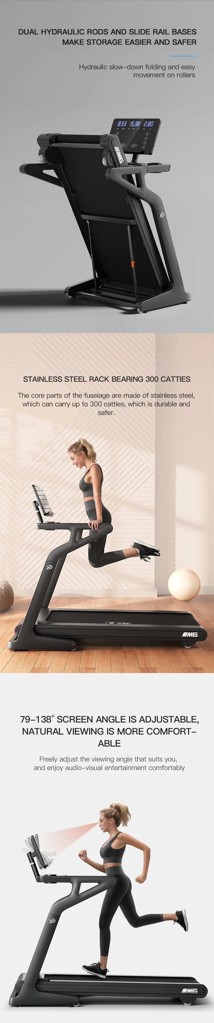 Ypoo 2024 New Design Treadmill Treadmill With Massage Motorized ...