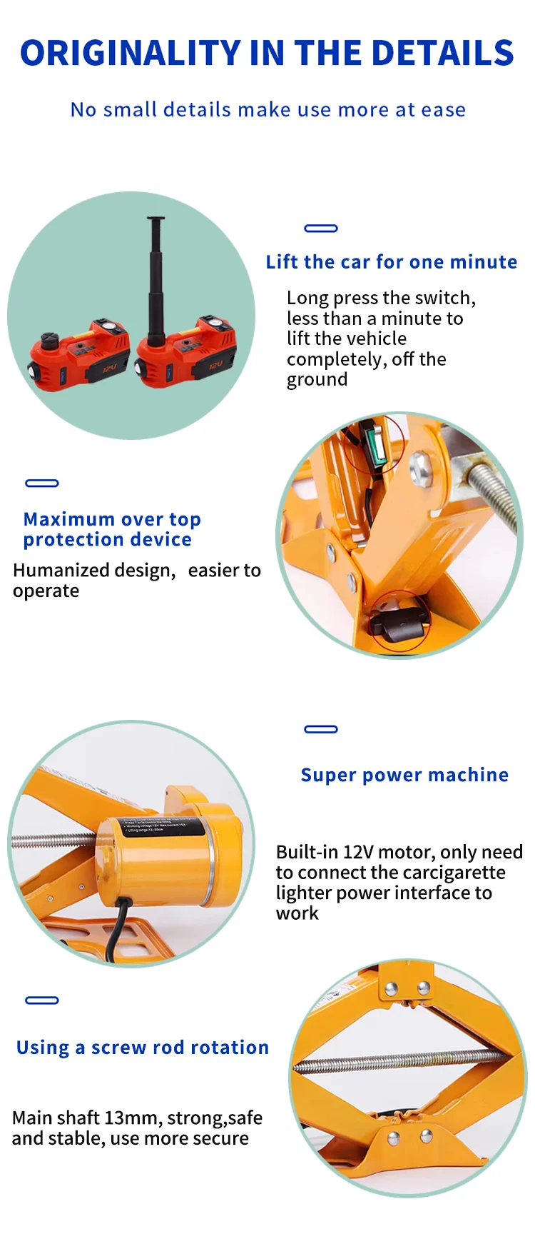 Car Electric Jack Electric Hydraulic Jack Set Remote Control Jack ...