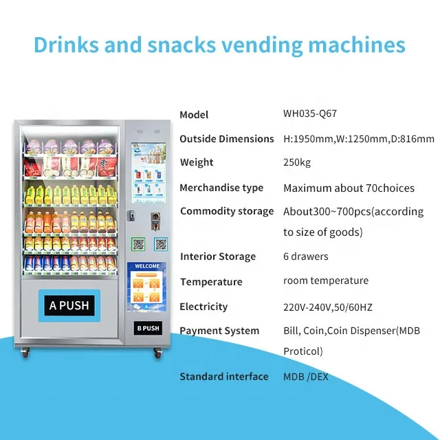 Europe Drink Vending Machine - Snack Mini Vending Solutions