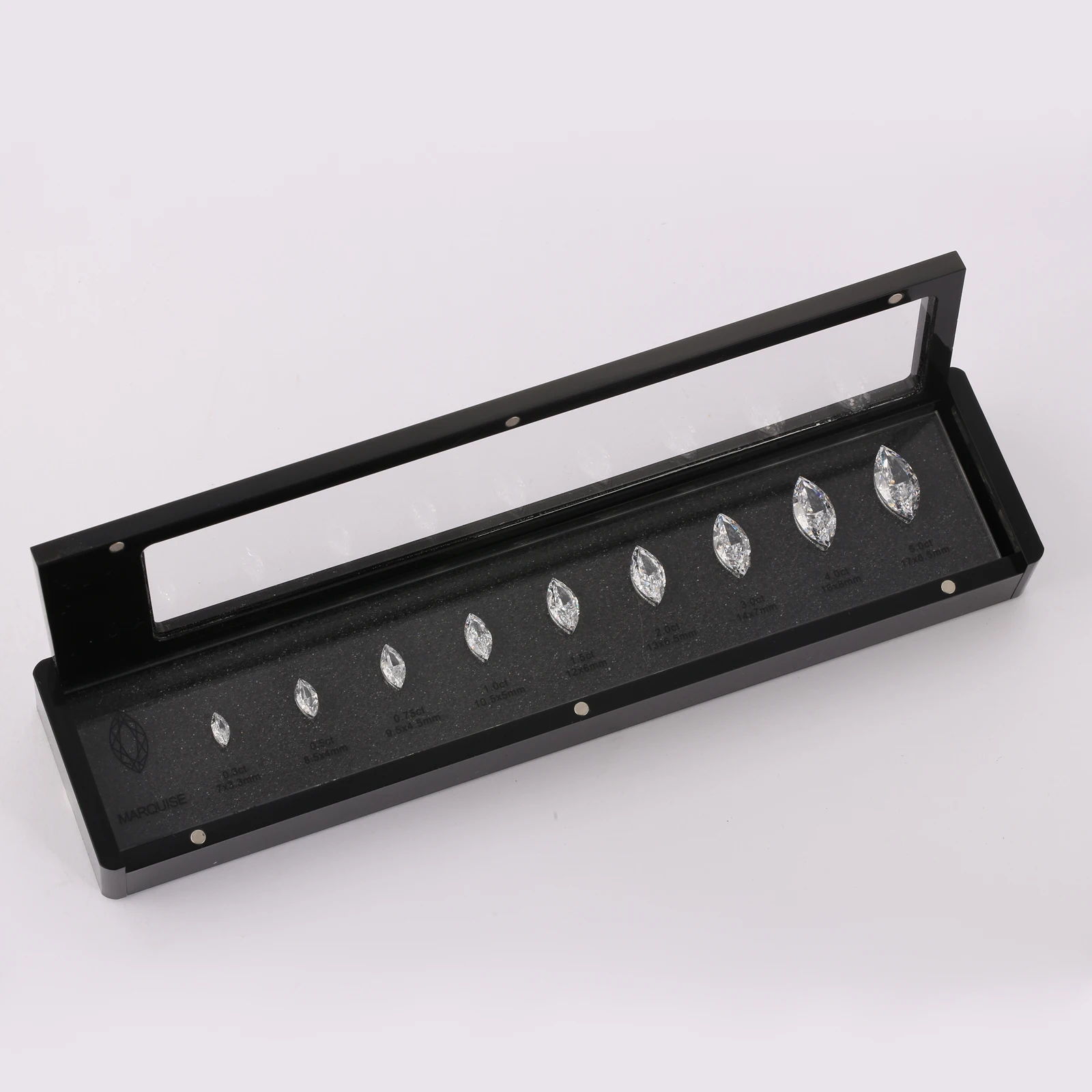 Custom Comparison Gemstone Charts - 5A CZ White Cubic Zirconia