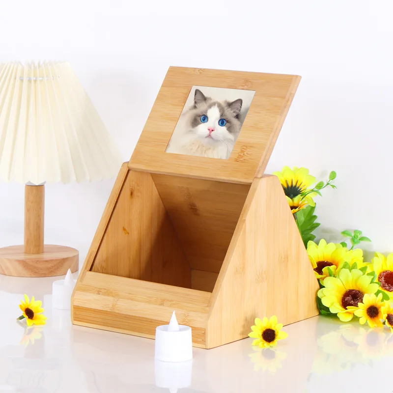 Cat Dog Pet Memorial Gifts Commemorative Box Small Solid Wooden Urn ...