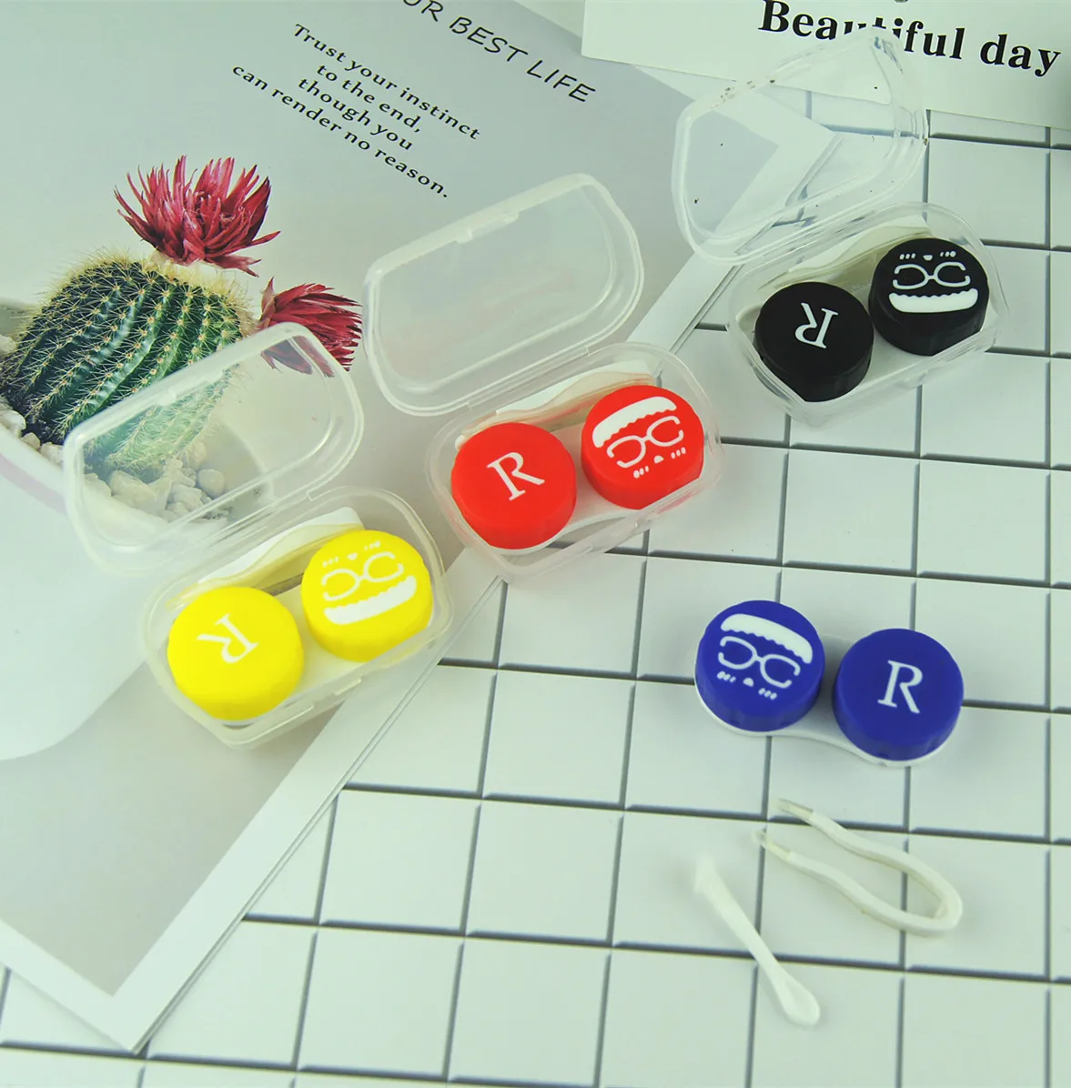 Contact Lenses Case Eyes Care Travel Kit Holder Container Lens Box ...