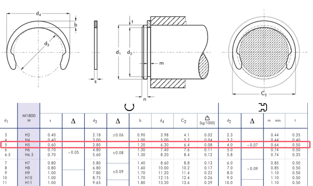 Stainless Steel C-Type Retaining Rings - Durable & Versatile