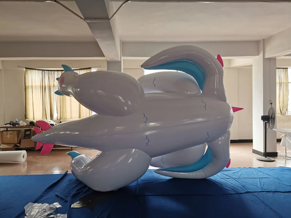 Customized 4M Inflatable White Dragon - Perfect for Events