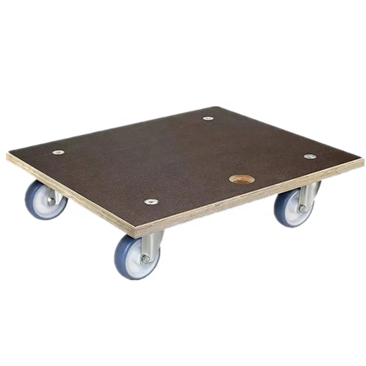 Four wheels pallet dolly Heavy Duty Wood Furniture movers Carrier ...