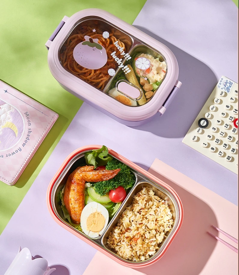 Bento Lunch Box for Kids Bpa Free Stainless Steel 1000ML Lunchbox ...