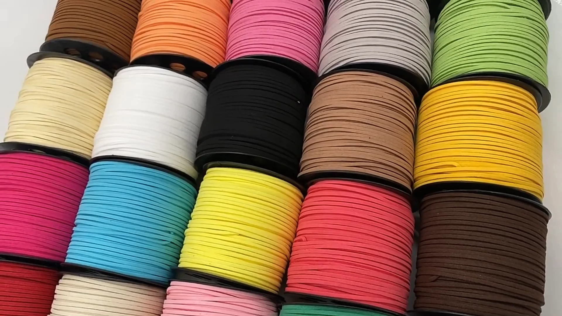 Wholesale 5mm Faux Suede Lace Cord Colorful Leather Cord For Bracelet ...