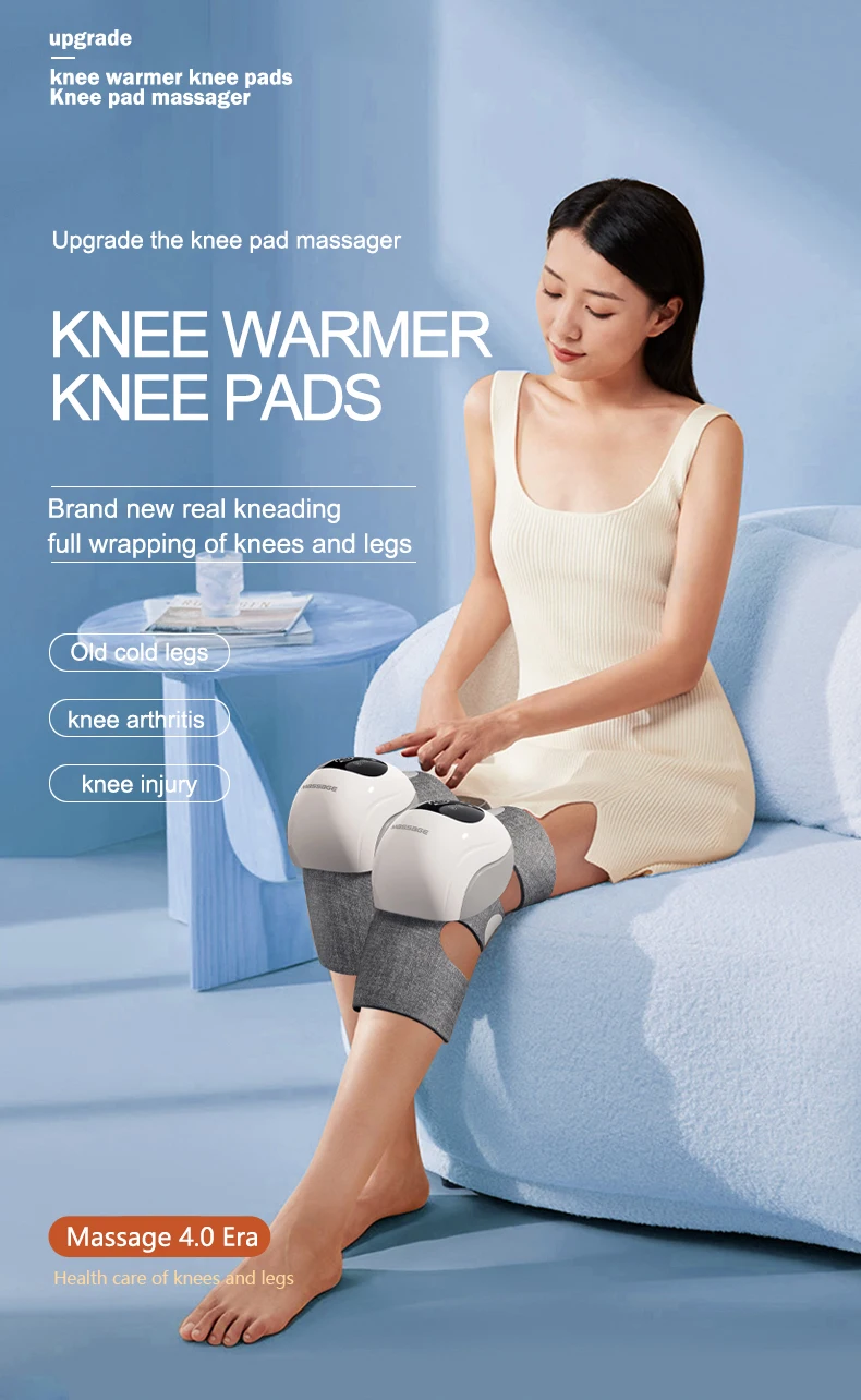 Hezheng Upgraded Knee Massager Cordless Massager With Heat Compression